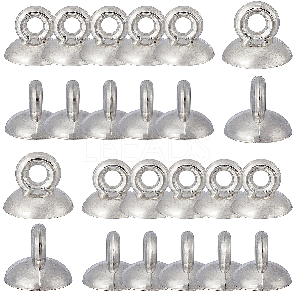 SUNNYCLUE 300Pcs Plastic Bead Cap Pendant Bails - Lbeads.com