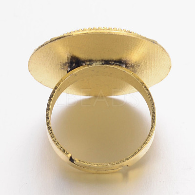 Vintage Adjustable Iron Finger Ring Components Alloy Cabochon Bezel ...