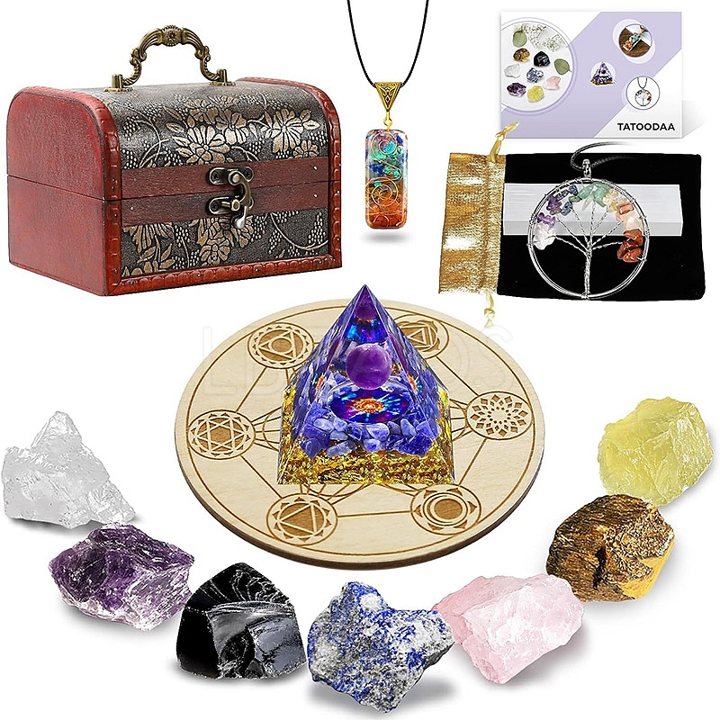 Chakra Gemstone Reiki Energy Stone Display Decorations Sets - Lbeads.com