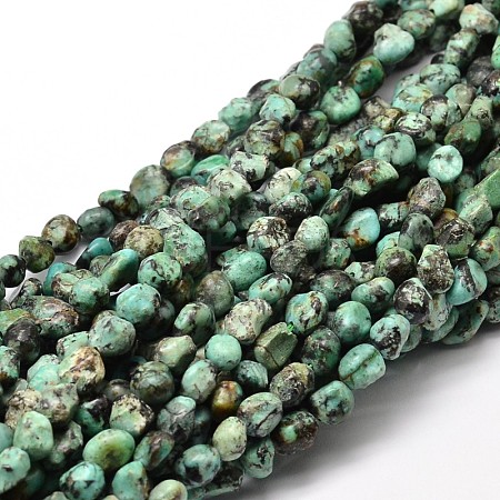Natural African Turquoise(Jasper) Nuggets Beads Strands - Lbeads.com